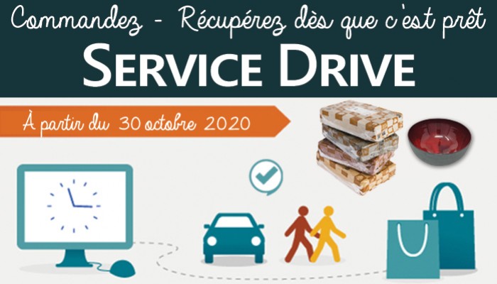 Service Drive à partir du 30 octobre : Retrait de vos commandes sur place